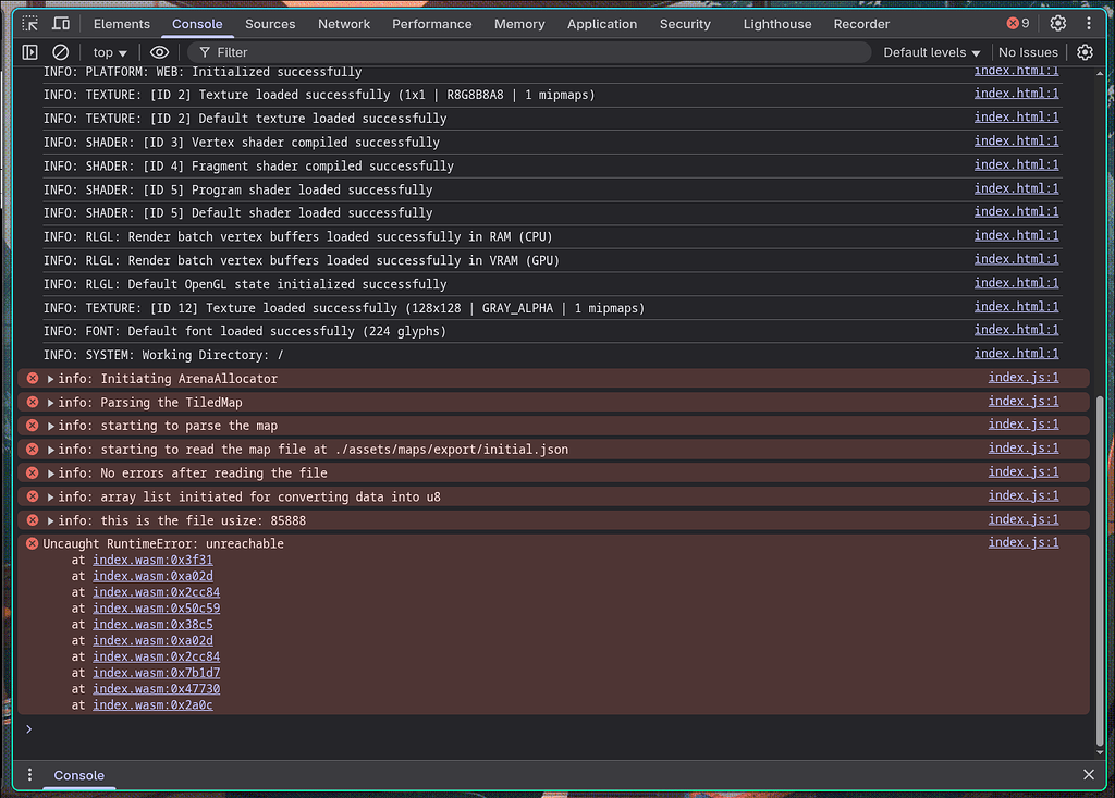 Error when reading my Raylib files on WASM + ESMCRIPTEN - Help - Ziggit