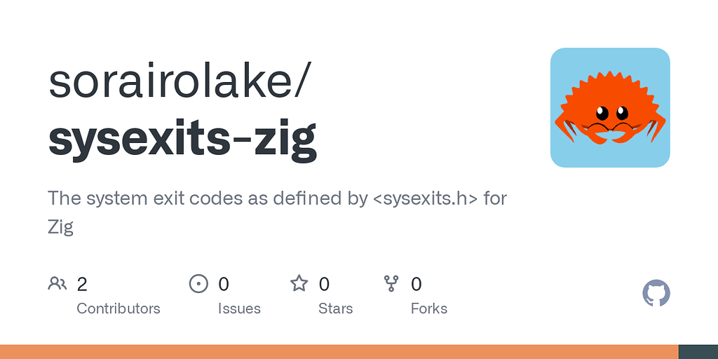 Sysexits-zig: the system exit codes as defined by - Showcase - Ziggit