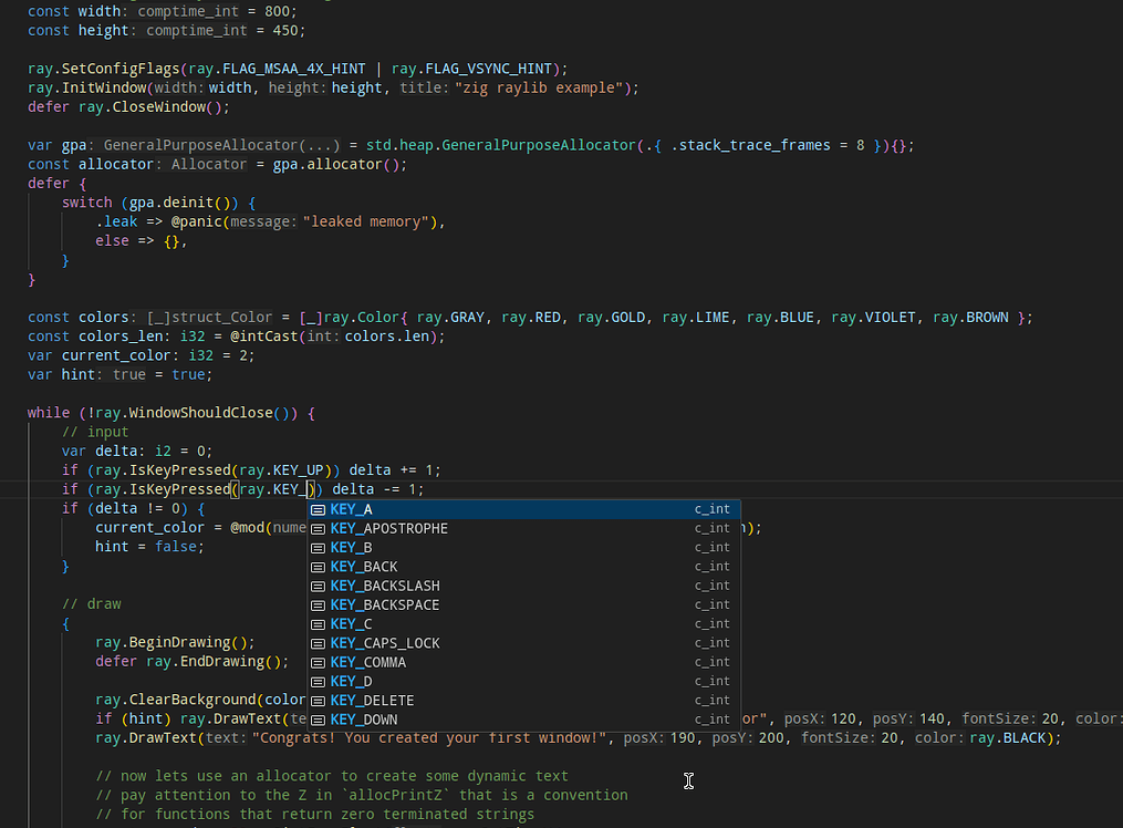 Raylib example using the package manager - Showcase - Ziggit