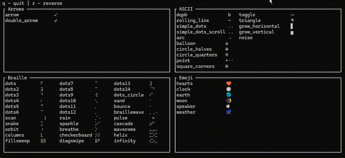 Zigspinner: minimal terminal spinners for Zig (timed, ticked, no-std ...