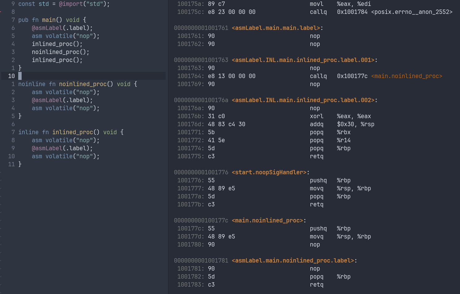 @asmLabel feature - Help - Ziggit